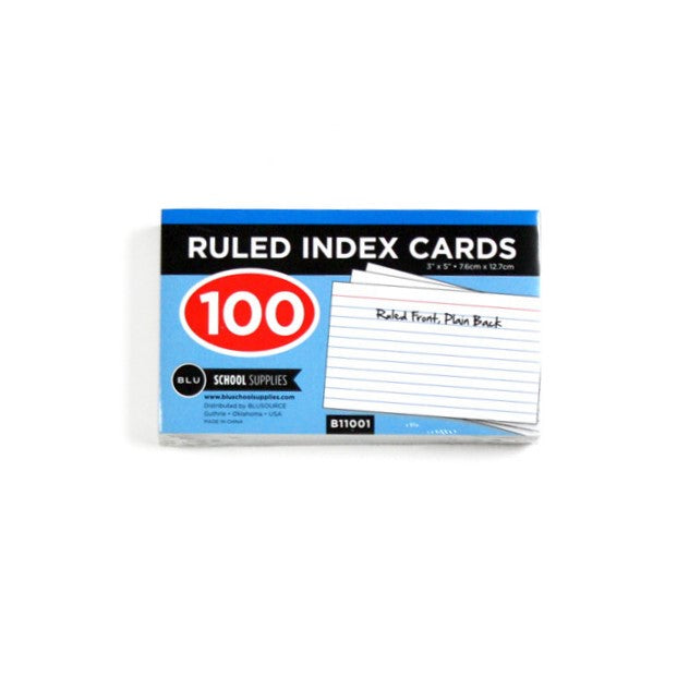 Wholesale 3" x 5" Index Cards – BLU School Supplies