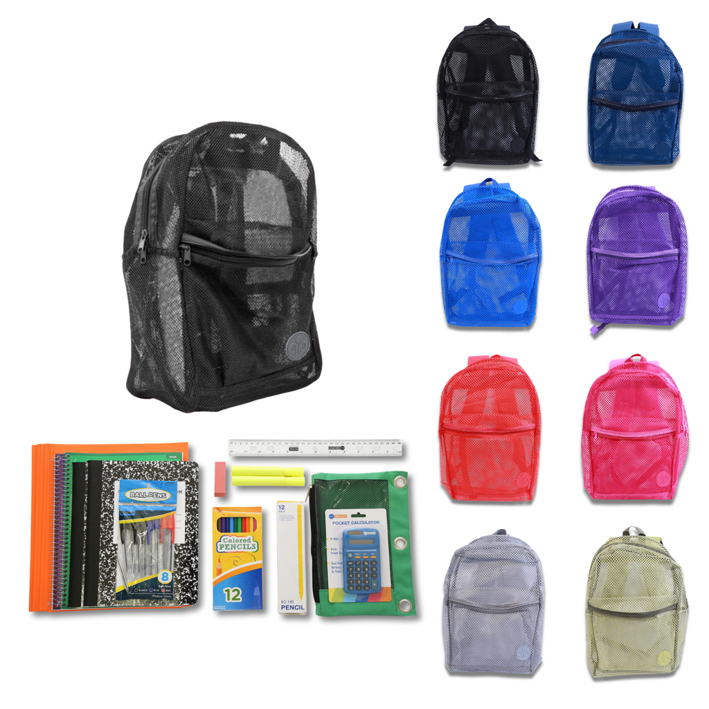 Wholesale 6th-12th Deluxe Kit (46 Items/Kit) in 17" Mesh Backpack – BLU ...