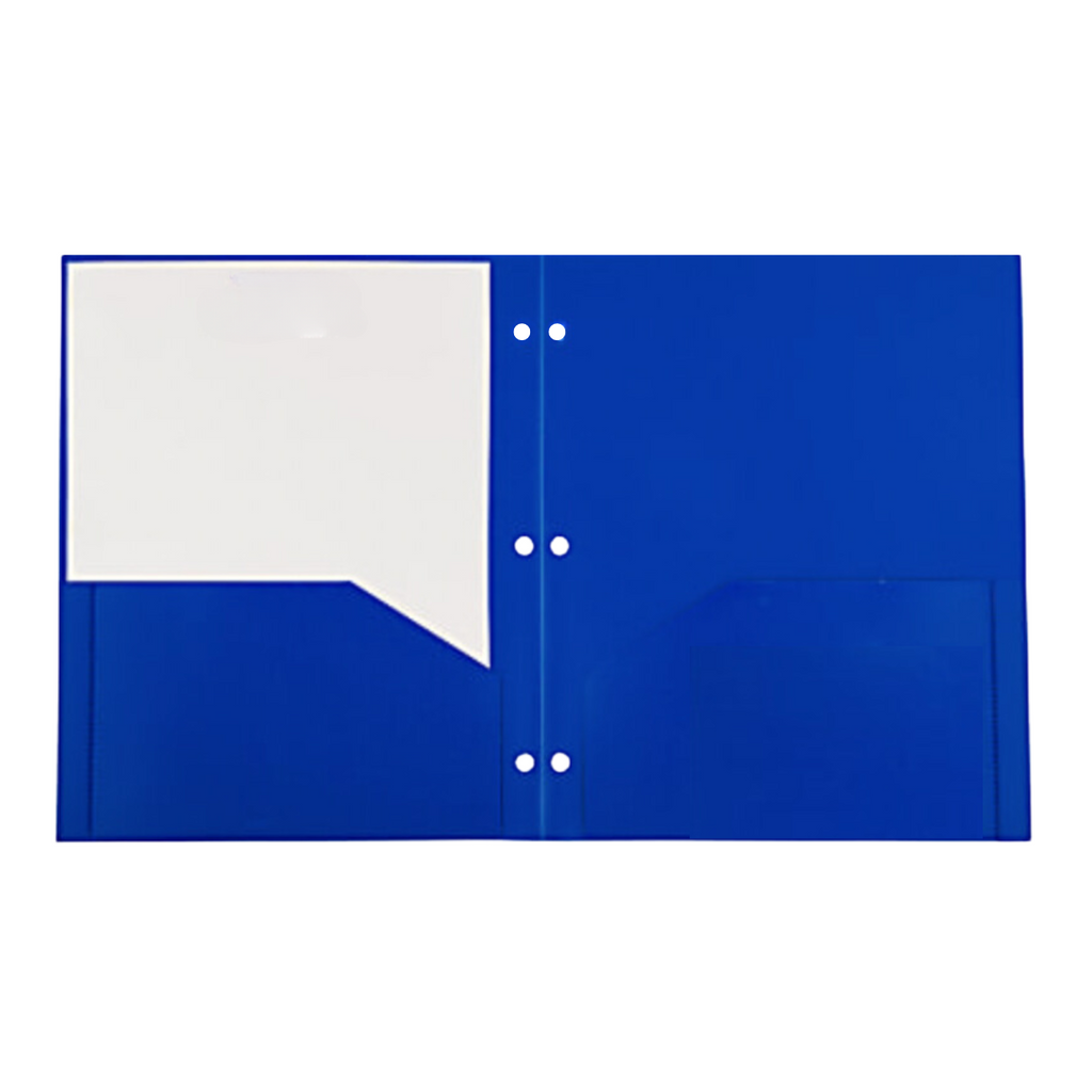 Plastic Folder with Holes ($0.56 Per Folder | 144 Per Case)) – BLU ...