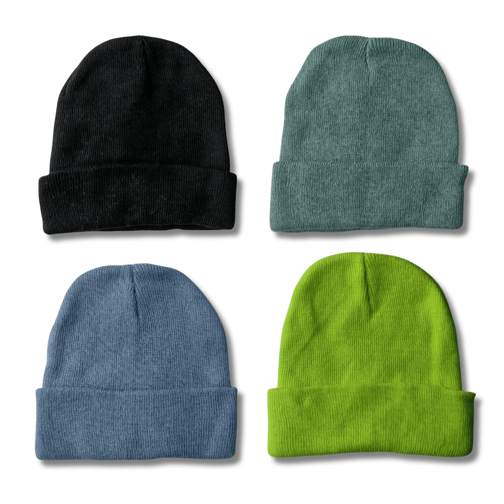 Child Beanie Hats w/cuff ($1.50 per Hat | 12 Hats per Case) Assorted C ...